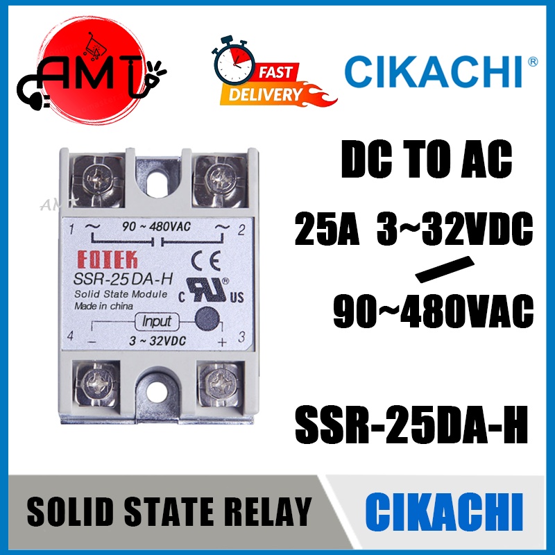 CIKACHI FOTEK SSR-25DA-H 25A SOLID STATE RELAY DC TO AC | Shopee Malaysia