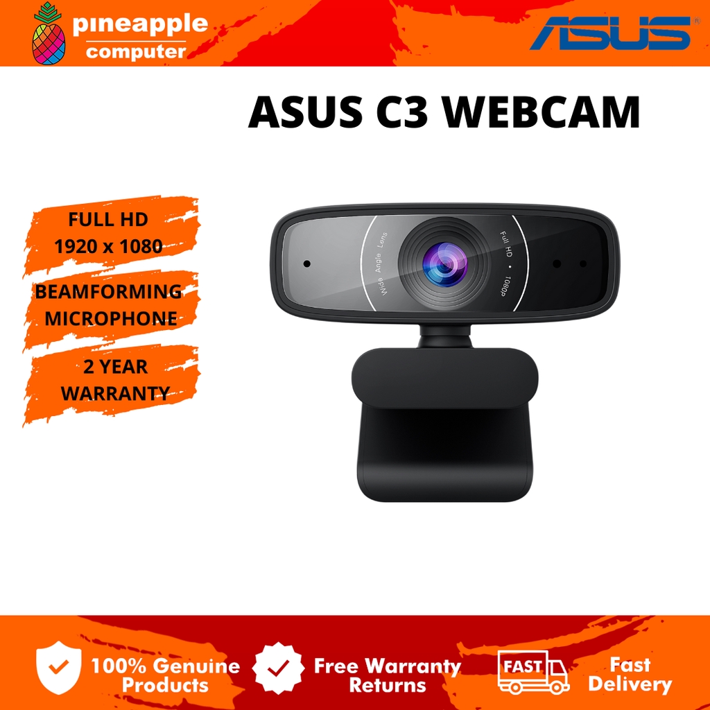 Asus Webcam C3 USB Adjustable Clip Camera with 1080p, Beamforming ...