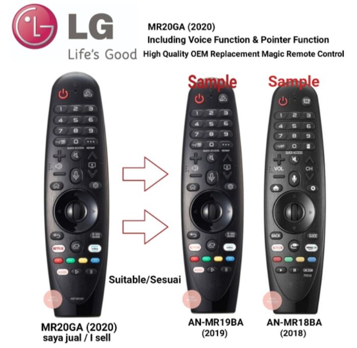Compatible LG MR20GA Replacement Magic Remote Control with Voice ...