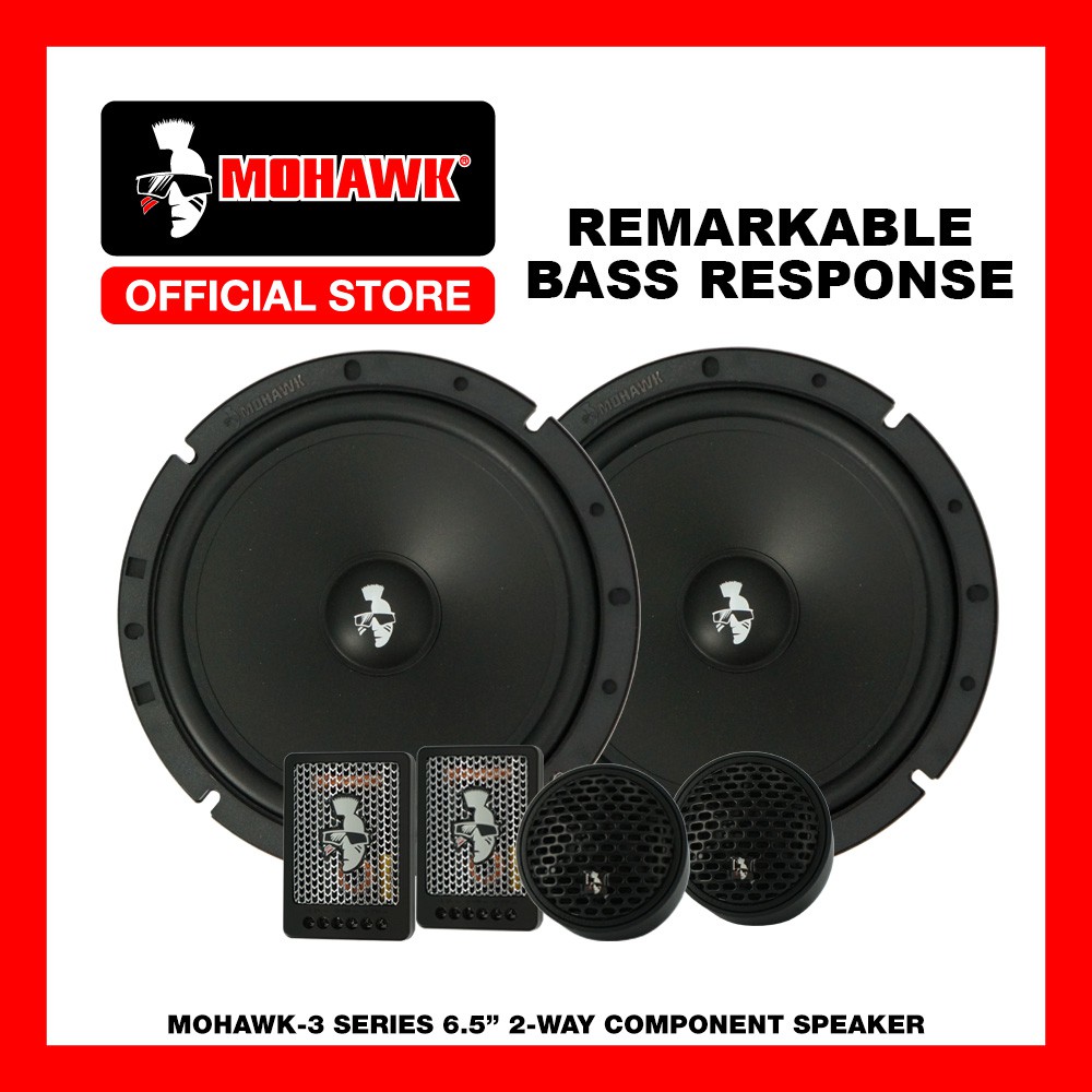 MOHAWK Car Audio 22M3-6.2 M3 SERIES 6.5 inch 2-Way Component Speaker ...