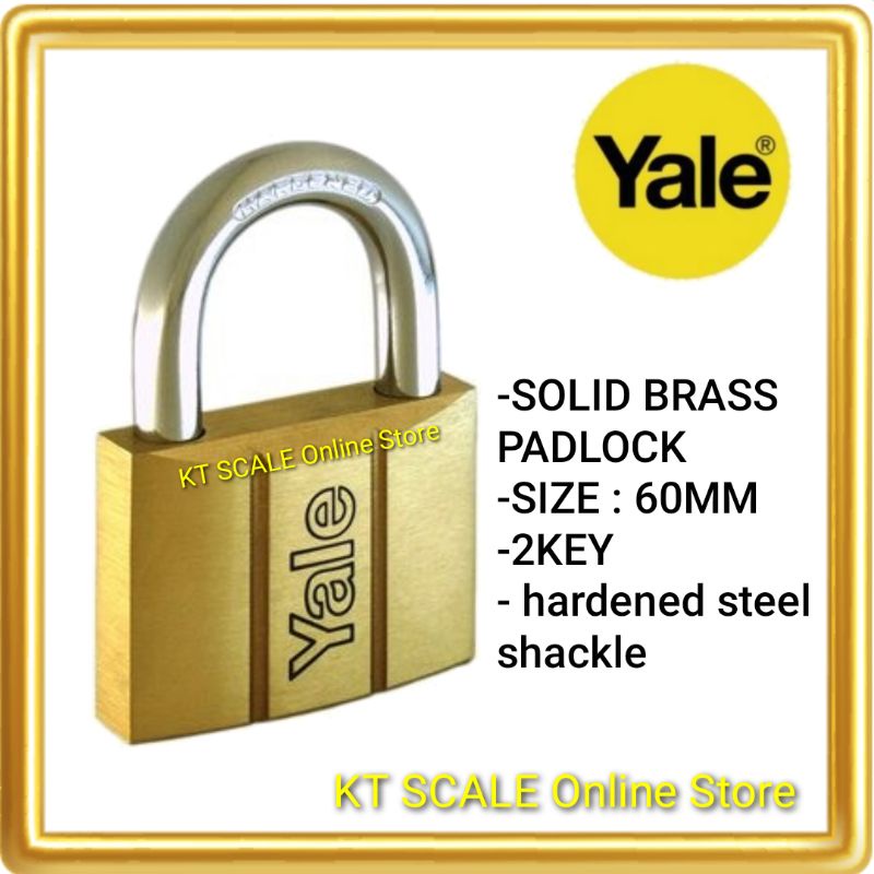 ORIGINAL YALE SOLID BRASS PADLOCK 60MM Y140/60 | Shopee Malaysia