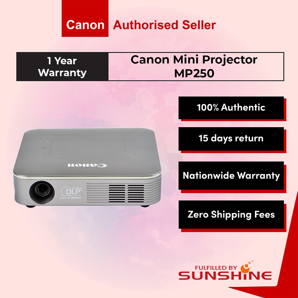 Canon Mini Projector MP250 Portable Mini Projector with up to 93" of ...