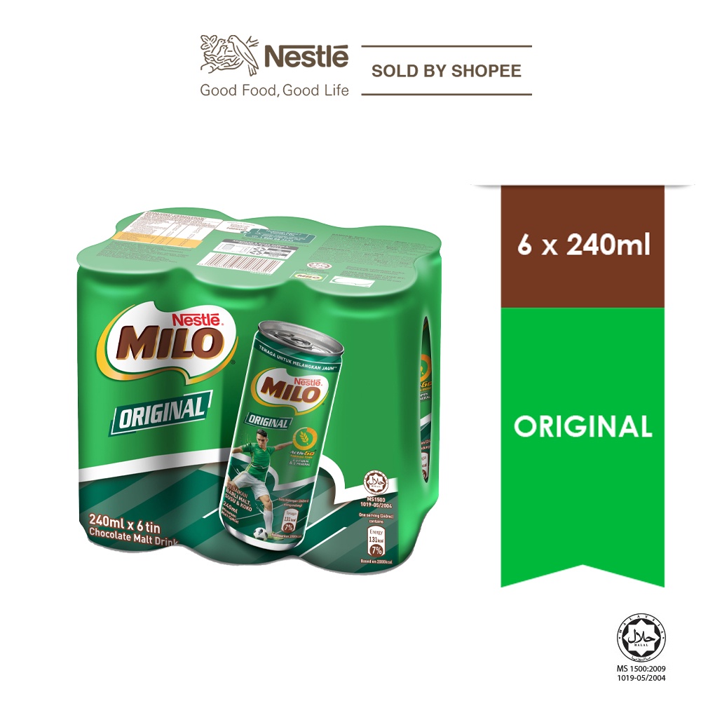 NESTLE MILO Activ-Go Original Can (240ml x 6pcs) | Shopee Malaysia