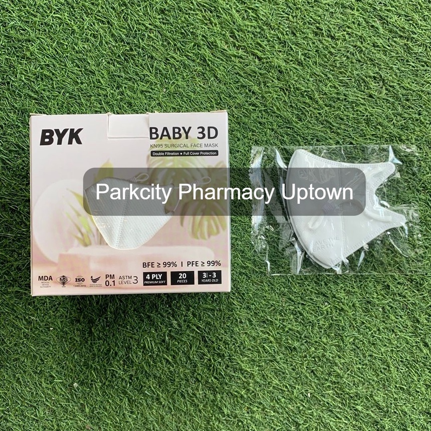 BYK Baby 3D KN95 Surgical Face Mask 20s (White)/20s Choco Bear/Adult ...