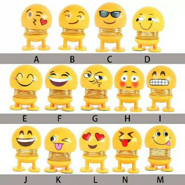 (Washing Warehouse) Emoticon smile dashboard Doll Car emoji | Shopee ...