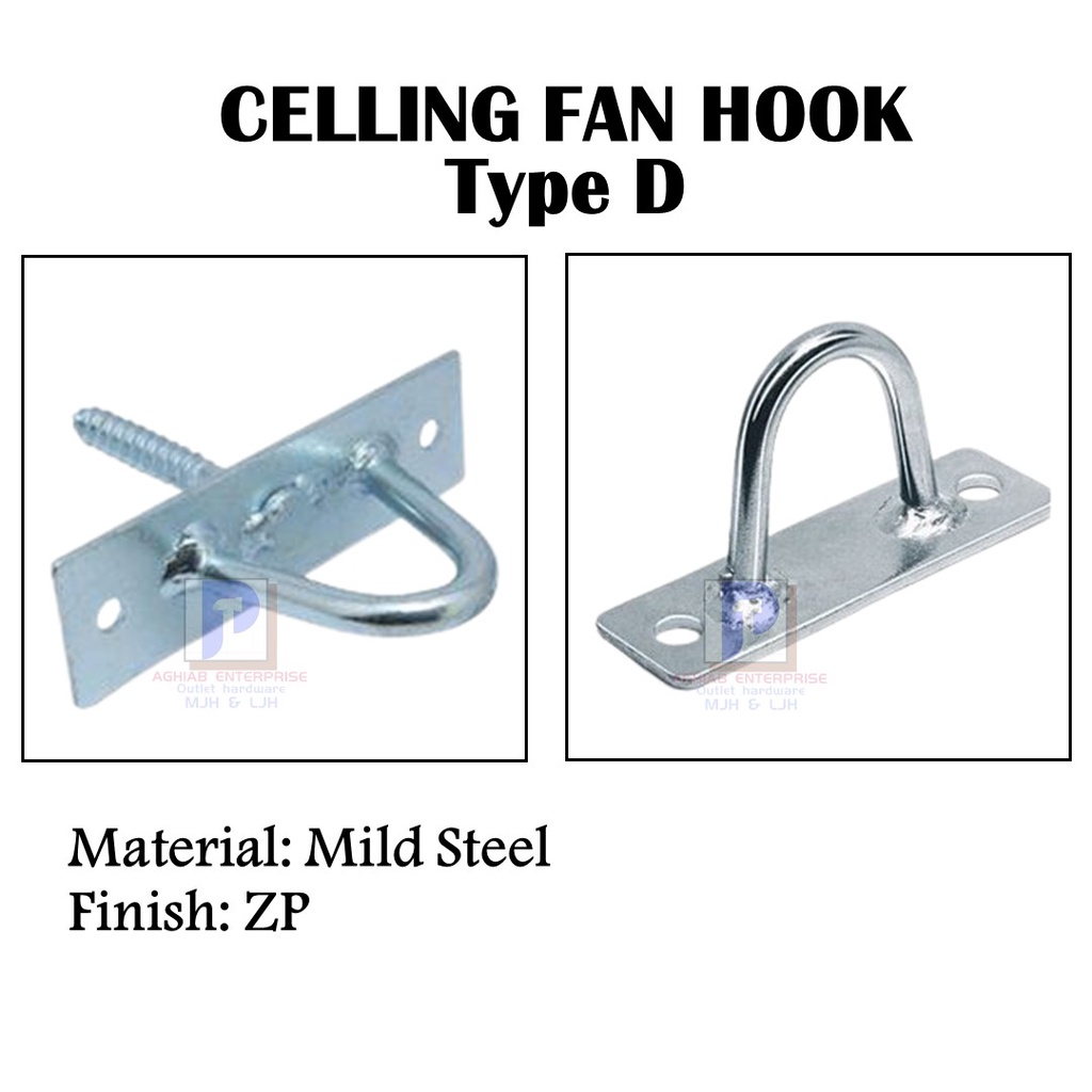 Ceiling Hook Fan Hook Heavy duty pad eye plate Kipas Siling Hammock ...