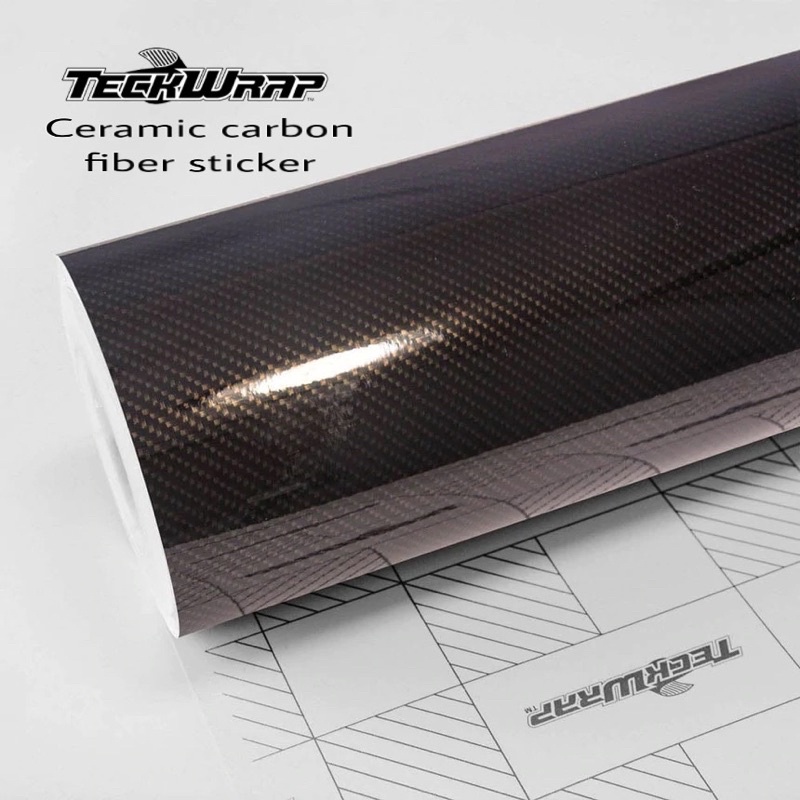 sticker TECKWRAP Ceramic Carbon Fiber car side mirror/grill sticker ...