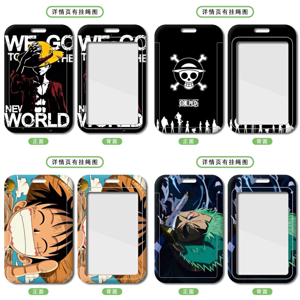 Anime One Piece ID card holder Nami & Nico Robin Student card cover bus ...