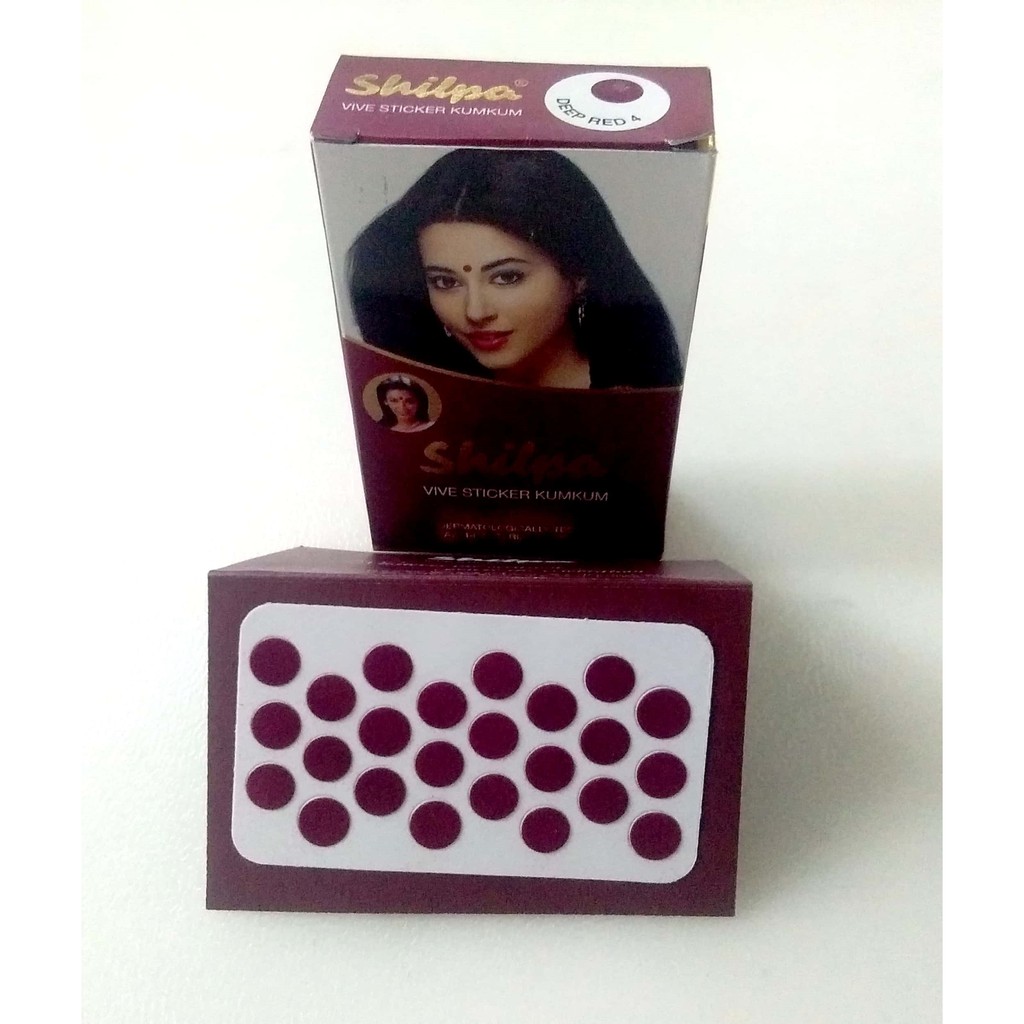 Shilpa Vive Sticker Kumkum ( Deep Red / Merun ) | Shopee Malaysia