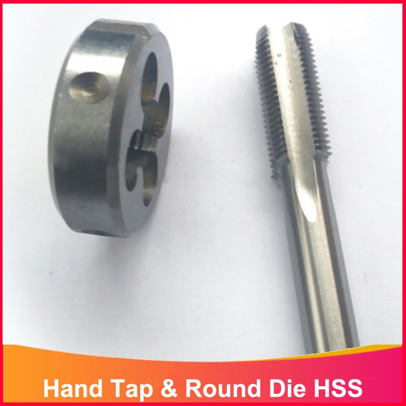 【SEMLL】Hand Tap & Round Die HSS Right Hand Tapping Cutting Tool Dies ...