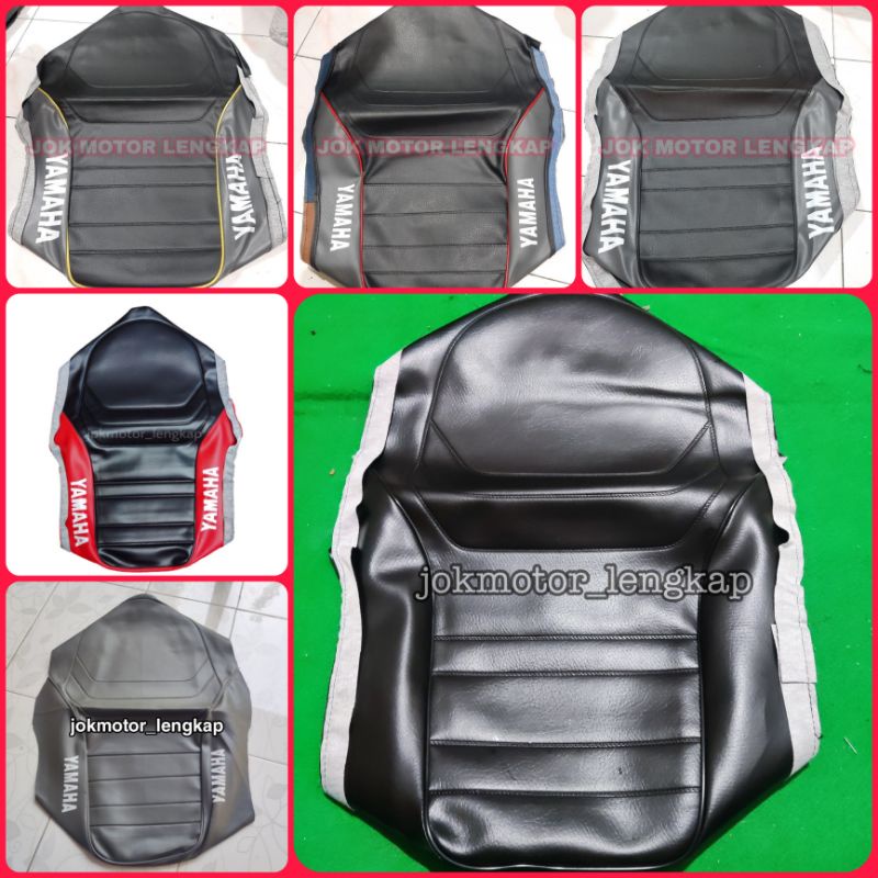 HITAM MERAH Yamaha Alfa Motorcycle Seat Leather Cover Black Gray Red ...