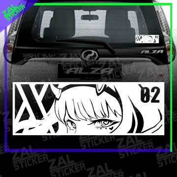* STICKER KERETA ZERO 2 DARLING IN THE FRANXX ANIME JDM MYVI AXIA ALZA ...