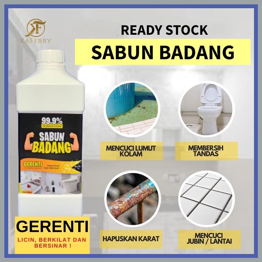 Sabun Badang Kaferry Heavy Duty Stain Remover Sabun Pencuci Kotoran ...