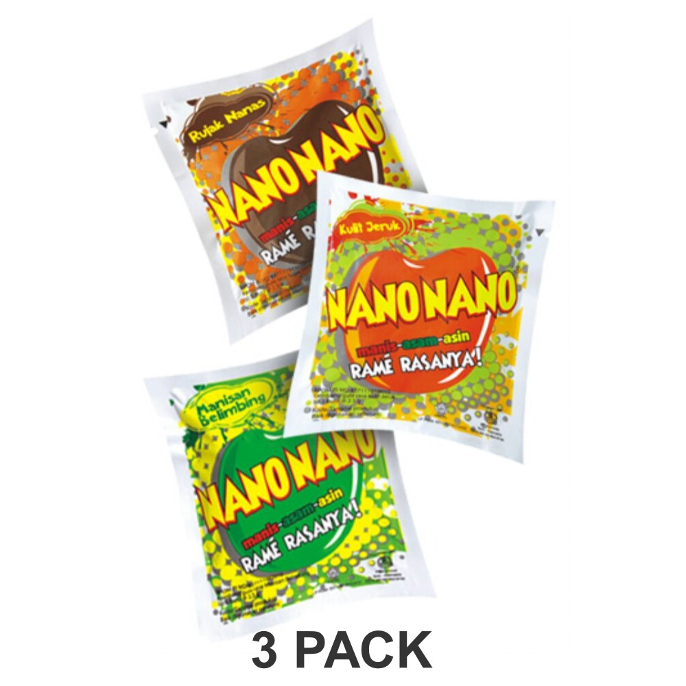 NANO NANO UNIQUE FLAVOUR CANDY ( 15g x 3 Pack) | Shopee Malaysia