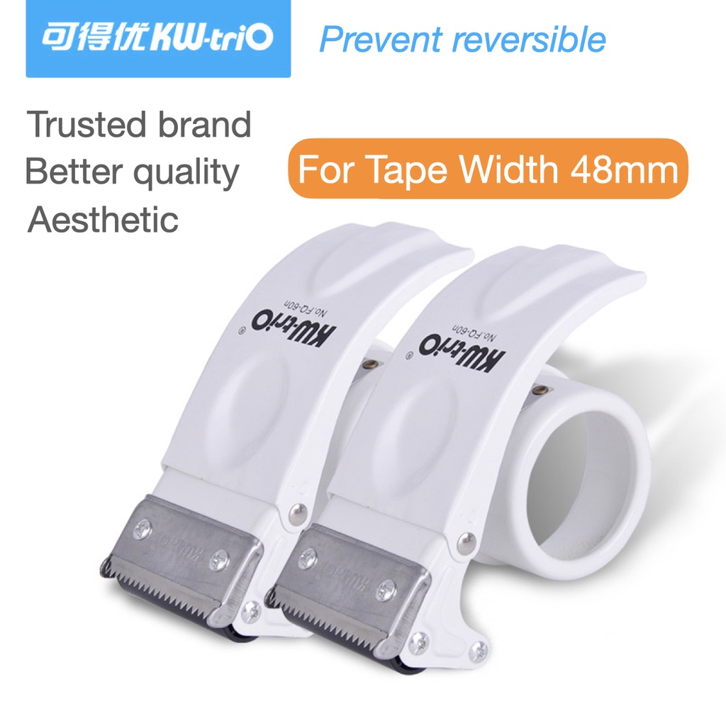 MEME x KW-TriO OPP Tape Dispenser Metal Tape Cutter White Color 48mm ...