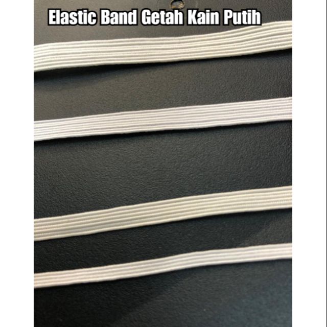 Elastic Band Getah Kain Putih (4cord - 14 cord) 10 meter | Shopee Malaysia