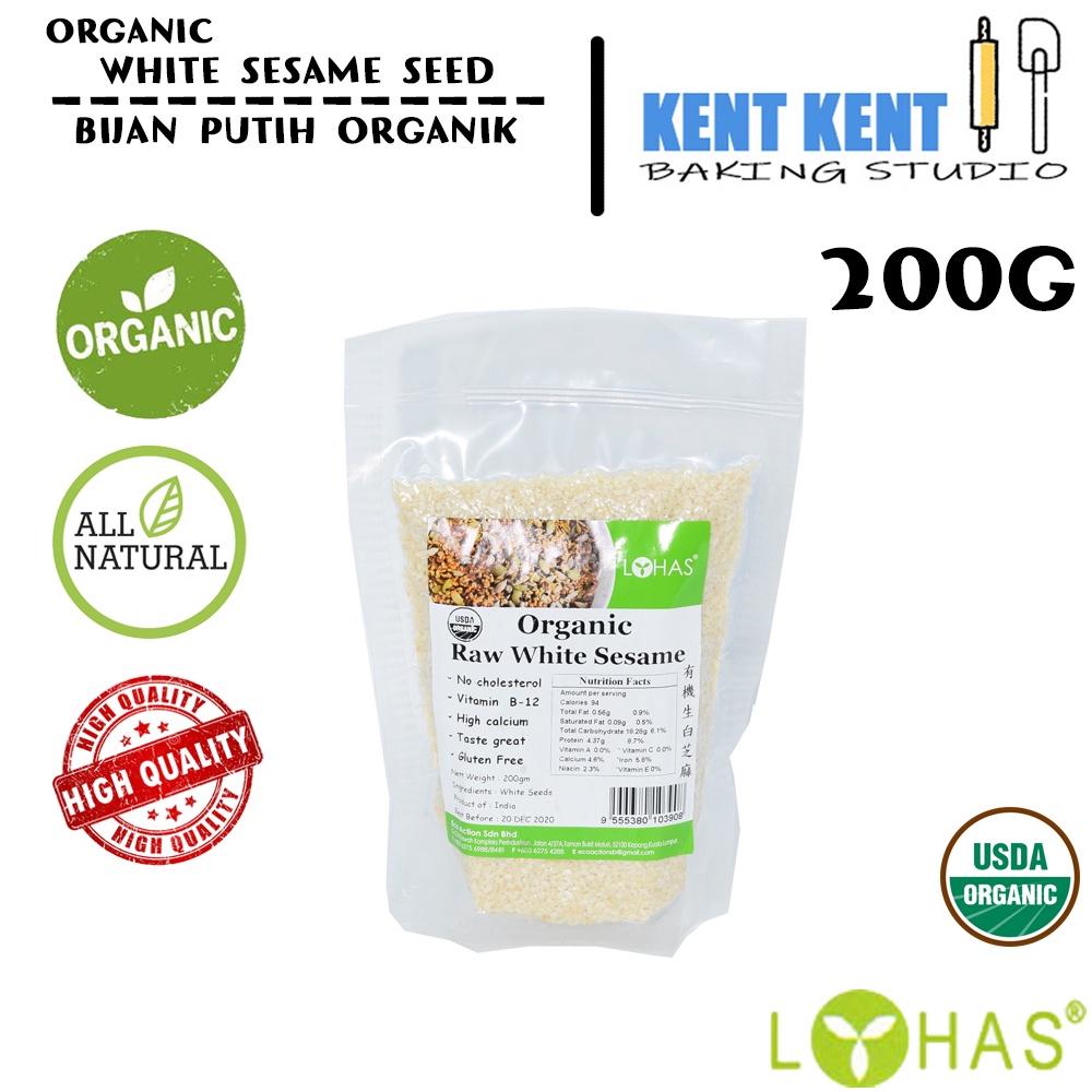 Lohas organic white sesame seed /bijan putih organik 200g[KENT KENT ...