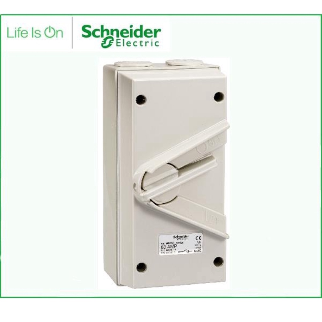 SCHNEIDER WHT63 GY WEATHER PROOF ISOLATOR SWITCH IP66 63A | Shopee Malaysia