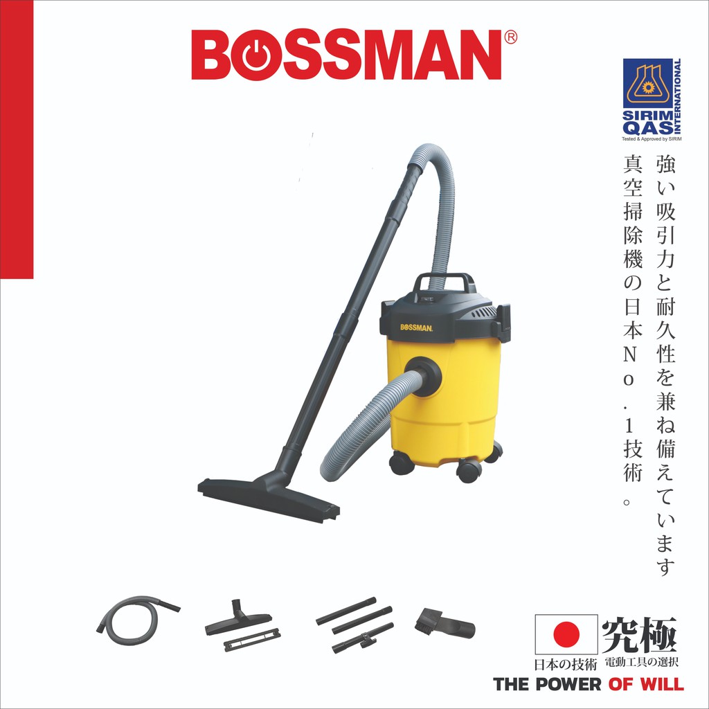 BOSSMAN - Wet & Dry Vacuum Cleaner (BWD-12L1) | Shopee Malaysia