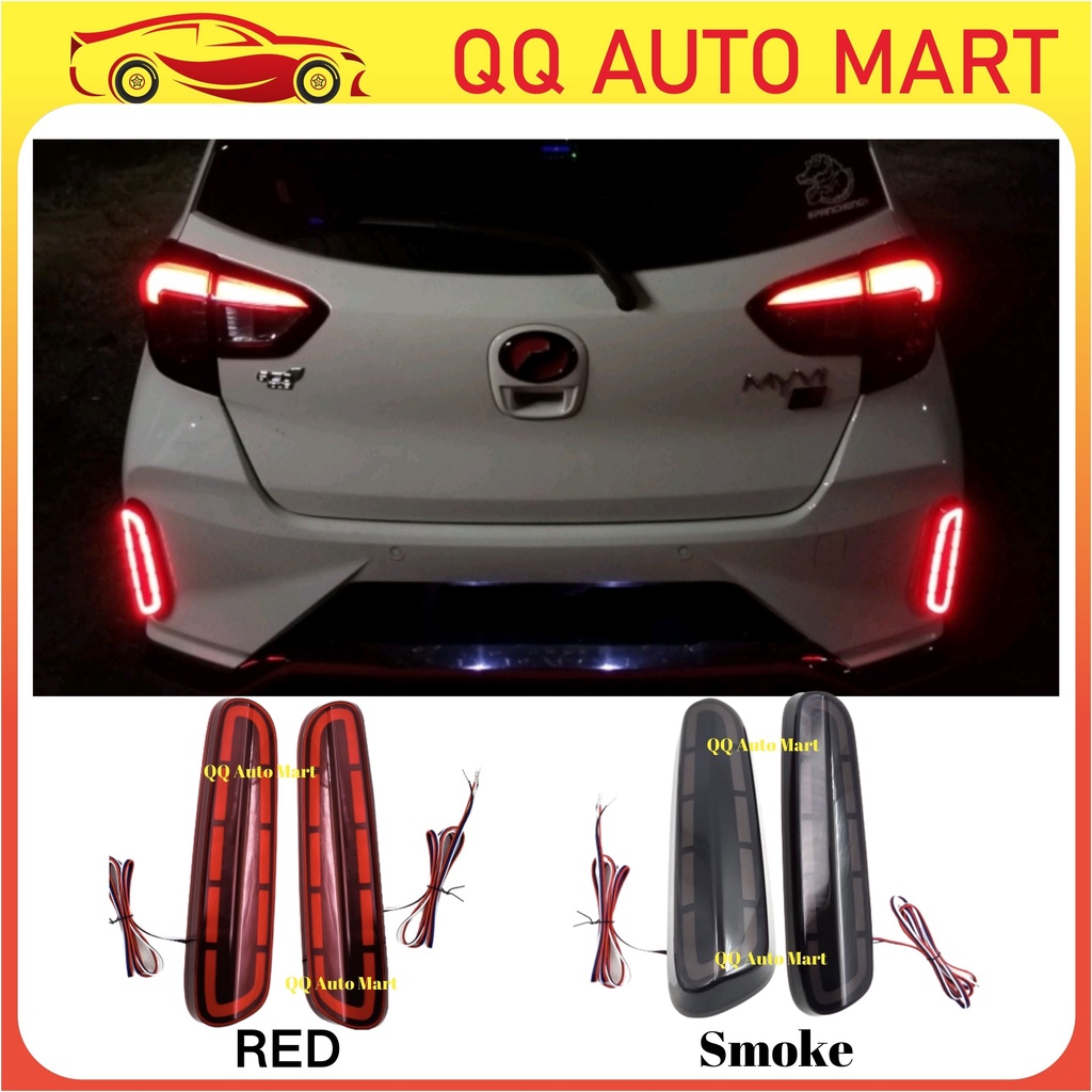 Perodua Myvi 2022 FL Rear Led Reflector With Running SIgnal | Shopee ...
