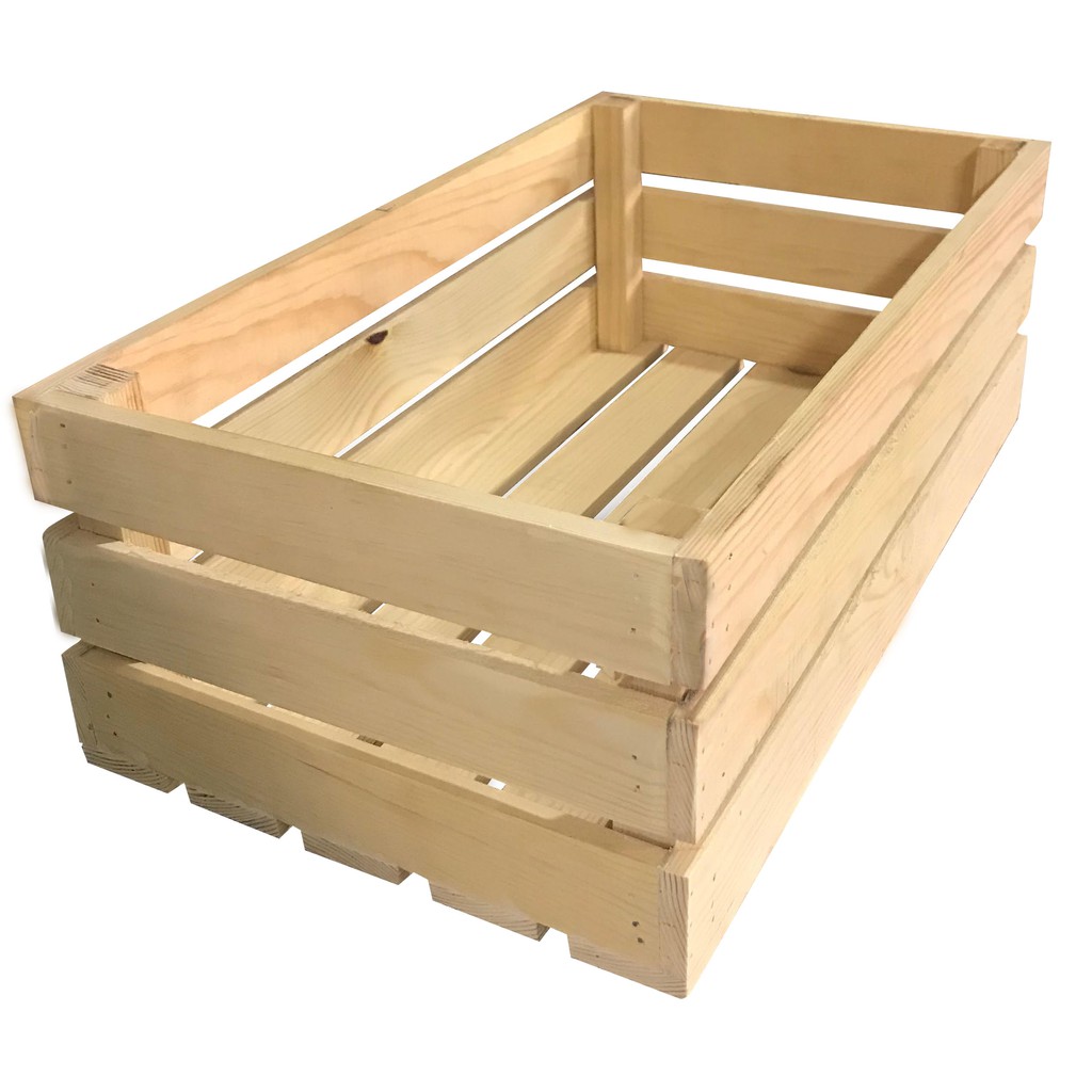 Wooden Classic Crates Bekas Bakul Tong Rak Kayu Hiasan Makanan Bilik ...