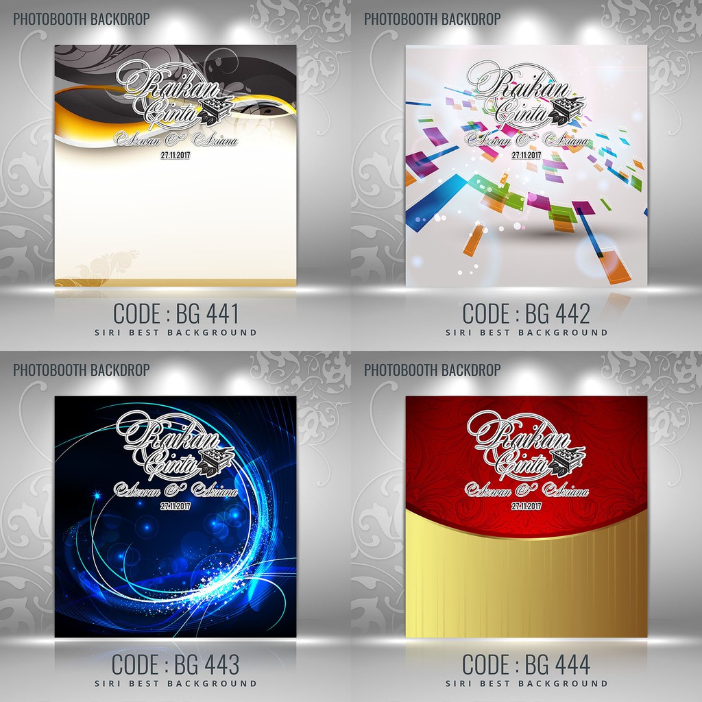 Photobooth Backdrop / Backdrop Tarpaulin Saiz 5x5ft, 6x6ft, 7x7ft ...