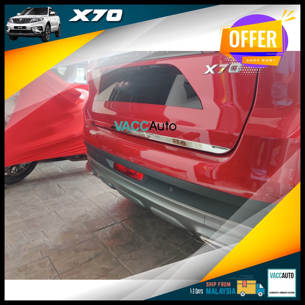 Proton X70 Rear Bonnet Tail Gate Chrome Lining Rear Trunk Tailgate Door ...