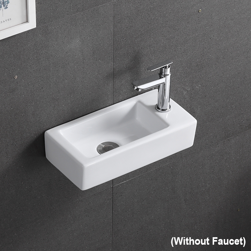 Small Hand Wash Basin Right Square Ceramic Basin for Small Toilet Wall ...