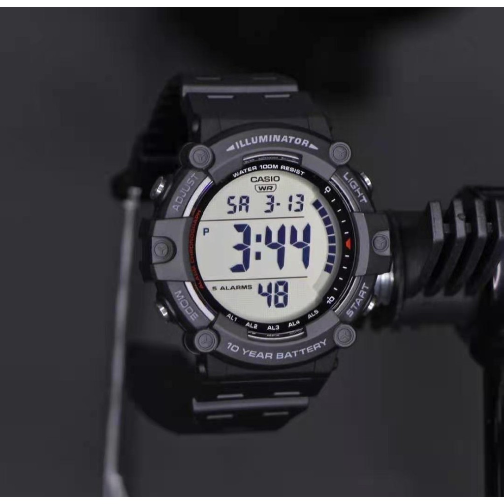 Casio | AE1500WH-1AV WIDE FACE Digital Watch 100M WR 10 Year Battery ...