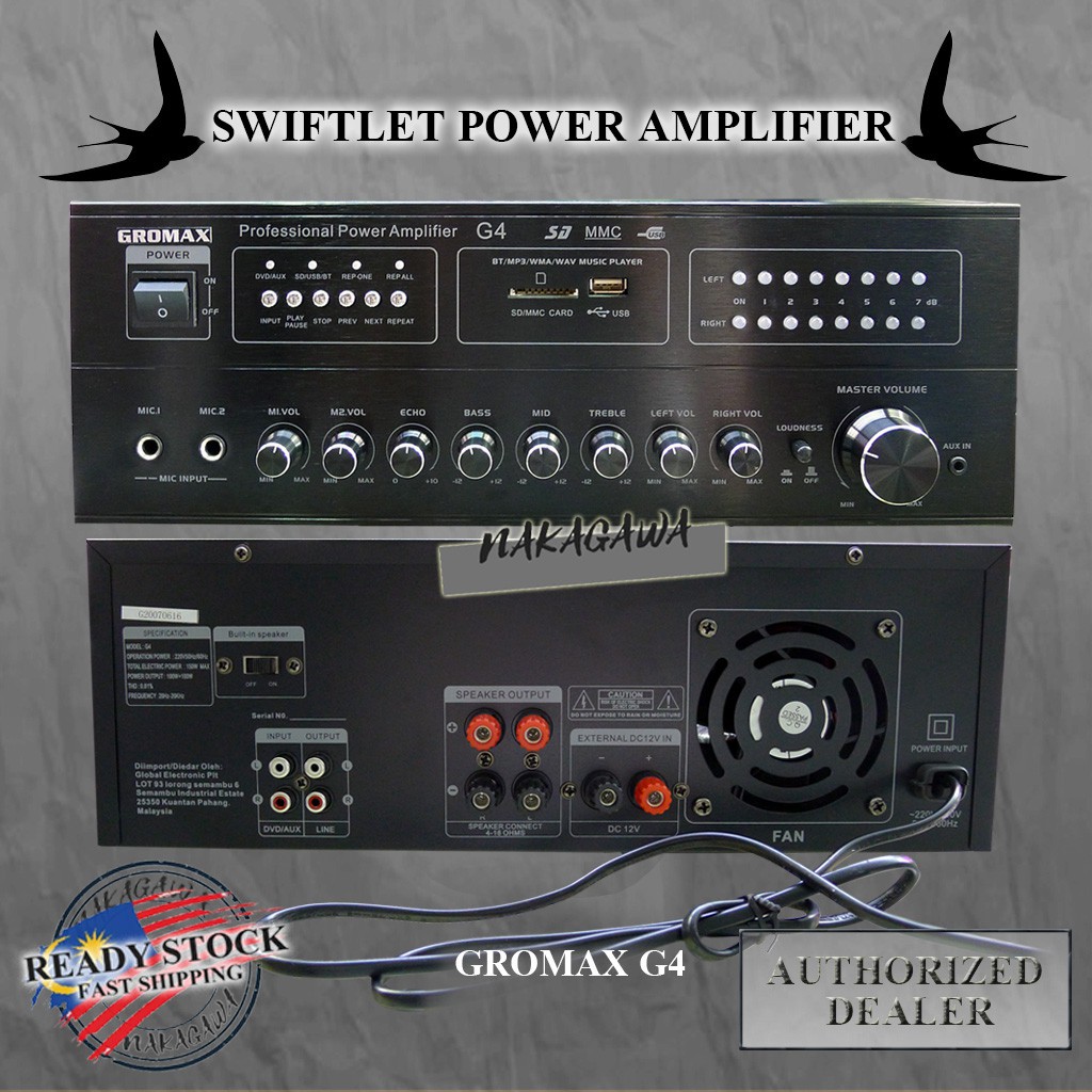 GROMAX G4 PROFESSIONAL POWER AMPLIFIER SWIFTLET FARMING USE (RUMAH ...