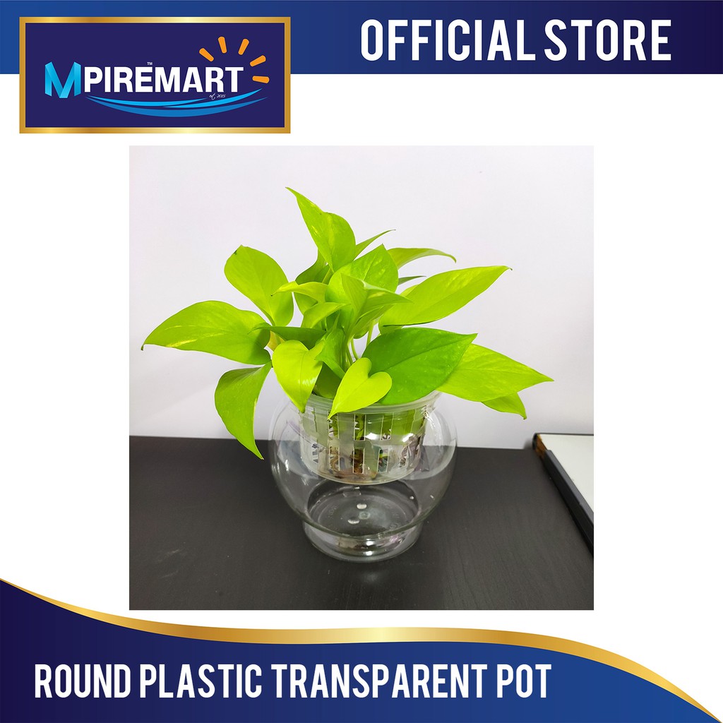Round Plastic Transparent Pot Hygrowpot Aquaponic Style Hydroponic Pot ...