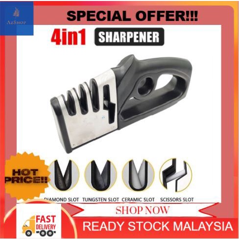 🔥Hot Sales🔥 Sharpener 4 in 1 Knife and Scissor Sharpening Device Knife ...