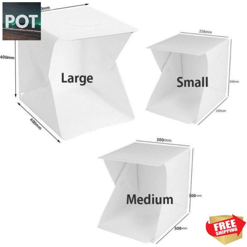 Mini Photo Studio Light Kotak Portable & Foldable Tent with LED Light ...