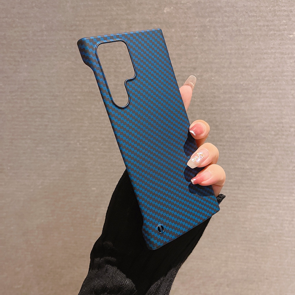 Slim Frameless Carbon Fiber Texture Phone Case For Samsung Galaxy S23 S22 S21 Note 20 Ultra 10 ...