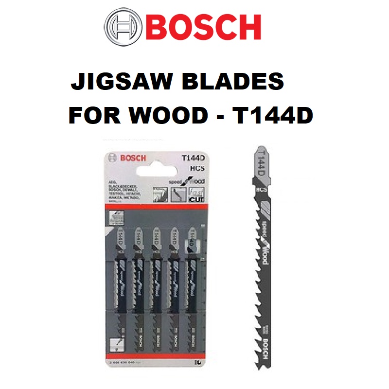 BOSCH T144D JIGSAW BLADES FOR WOOD (1PC) - 2608630040 | Shopee Malaysia