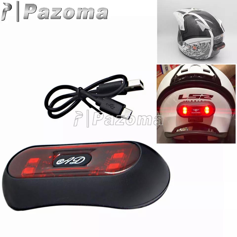 Night Ridding Motorcycle Helmet Waterproof USB Charge LED Helmet Light ...