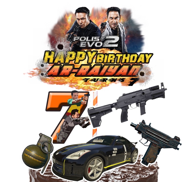 Polis Evo cake topper set | Shopee Malaysia