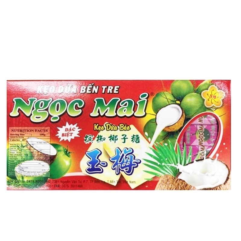 Vietnam Coconut Candy KEO DUA NGOC MAI BEN TRE Jade Plum Orchid Durian 200g/400g | Shopee Malaysia