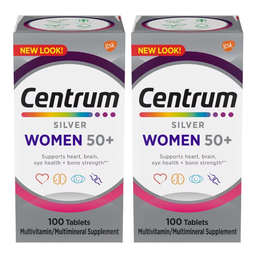 Centrum Silver 50+ Women/Men/Adults 100/200/275/325 Tabs Multivitamins ...