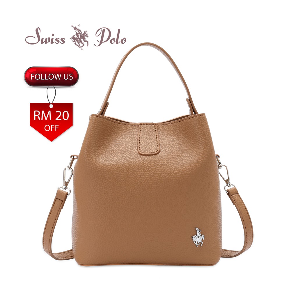 Swiss Polo Ladies Top Handle Sling Bag - Brown HDW 342-2 | Shopee Malaysia