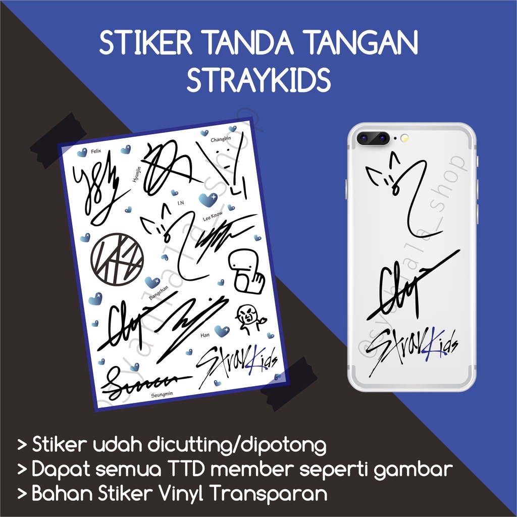 Straykids TTD KPOP STRAYKIDS Signature Sticker | Shopee Malaysia