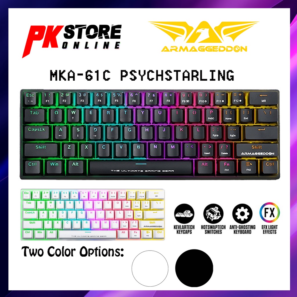ARMAGGEDDON MKA-61C PYSCHSTARLING BLUE SWITCH 61 KEYS MECHANICAL ...