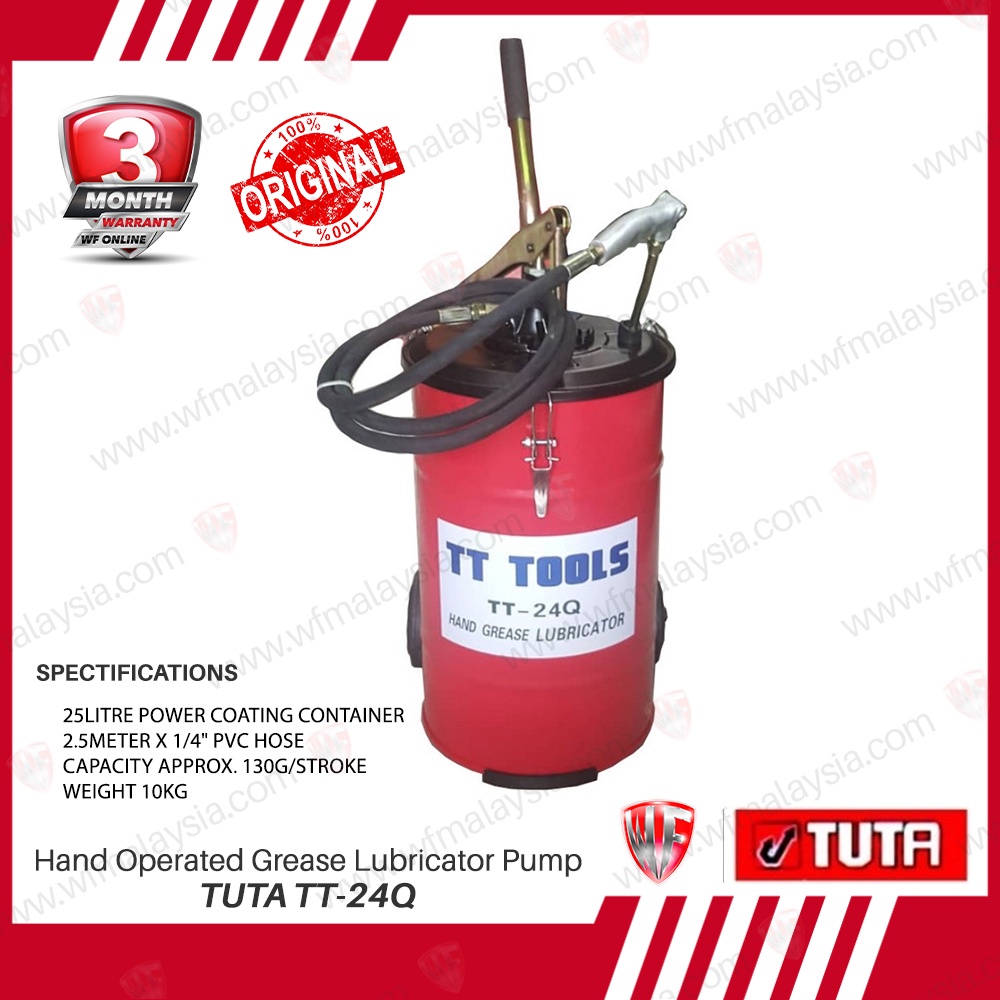 Tuta TT-24Q Manual / Hand Operated Grease Lubricator Pump Hand Grease ...