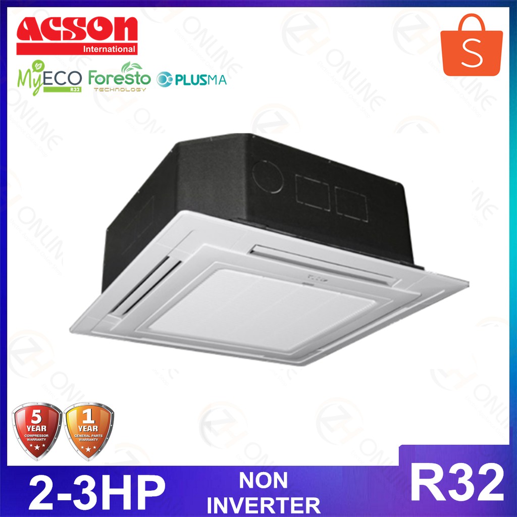 [ZH]ACSON R32 2HP - 3HP Ceiling Cassette With Plasma A3CK F series A3CK20F A3CK25F A3CK30F ACSON ...