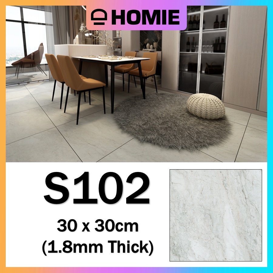 [54PCS PER BOX] Vinyl Flooring Floor Sticker Vinyl Jubin Lantai Mozek ...