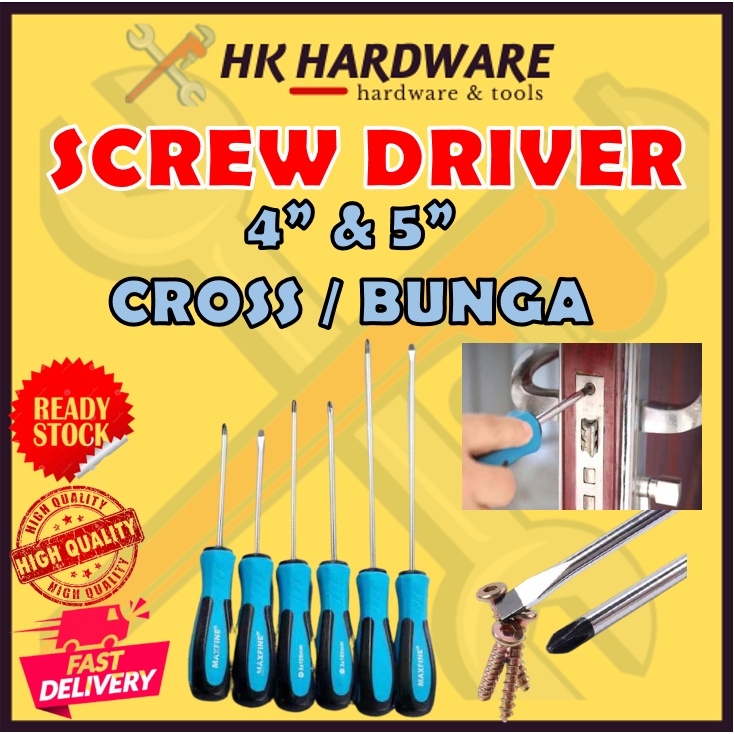 MAGNETIC SCREW DRIVER SCREWDRIVER TOOL ACCESORIES CROSS TYPE SKRU ...