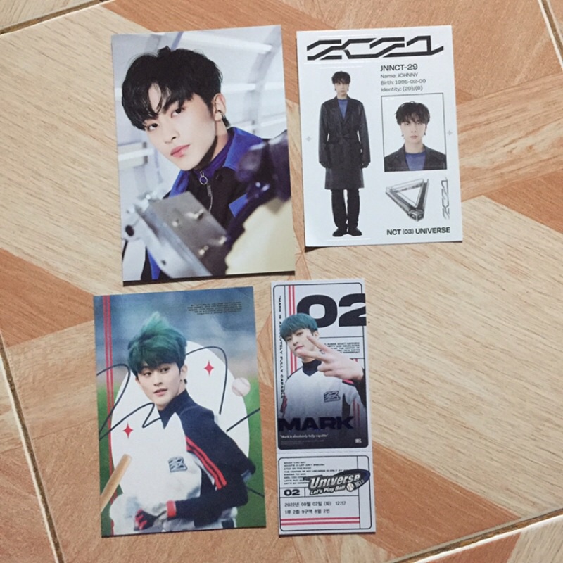 - Nct mark johnny sticker postcard bookmark universe baseball | Shopee ...