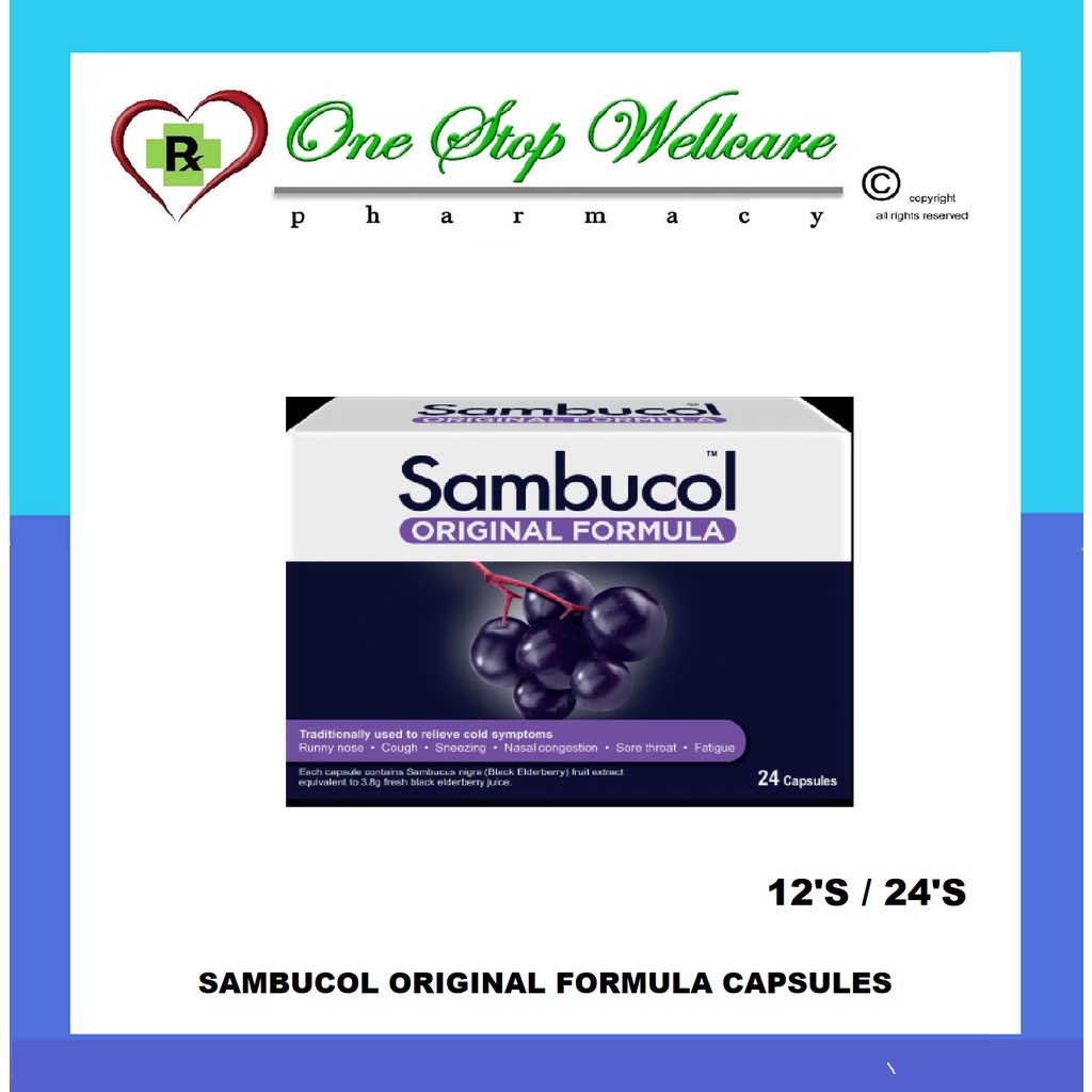 SAMBUCOL ORIGINAL FORMULA CAPSULES 12'S / 24'S (EXP:04/2025) | Shopee ...