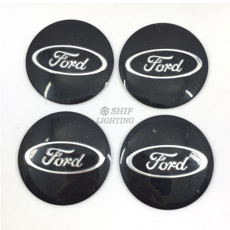 4 X 56mm Ford Logo Emblem Wheel Hub Caps Covers Badge Sticker Decal For ...