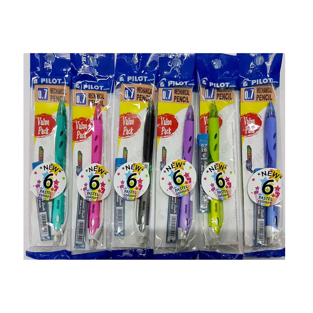 Pilot REXGRIP Mechanical Pencil 0.7mm Pastel Color VALUE PACK (Random ...